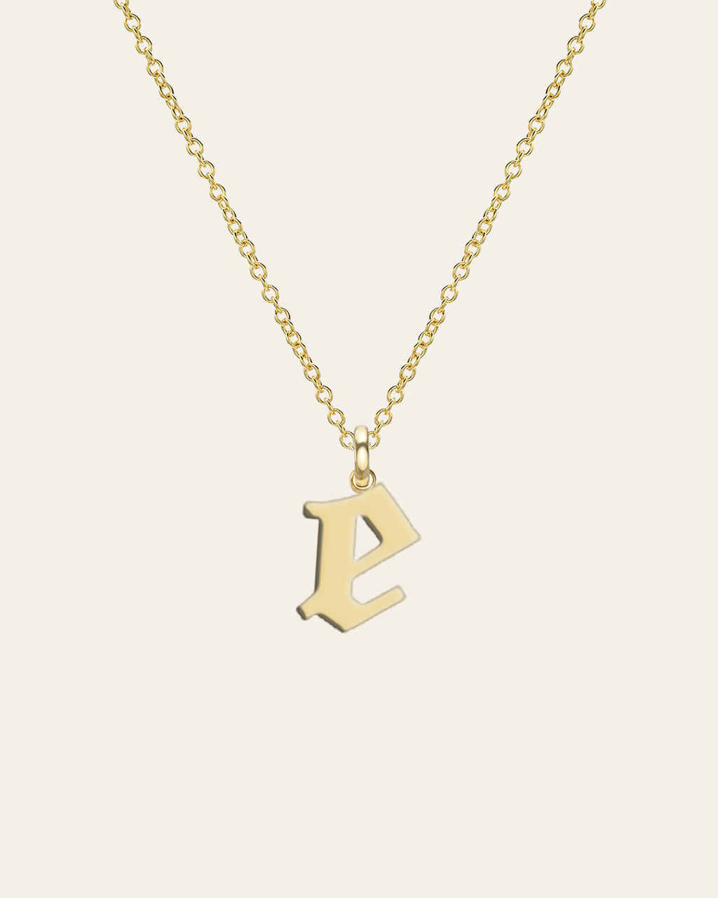 14K Gold Lowercase Gothic Initial Necklace – Zoe Lev Jewelry