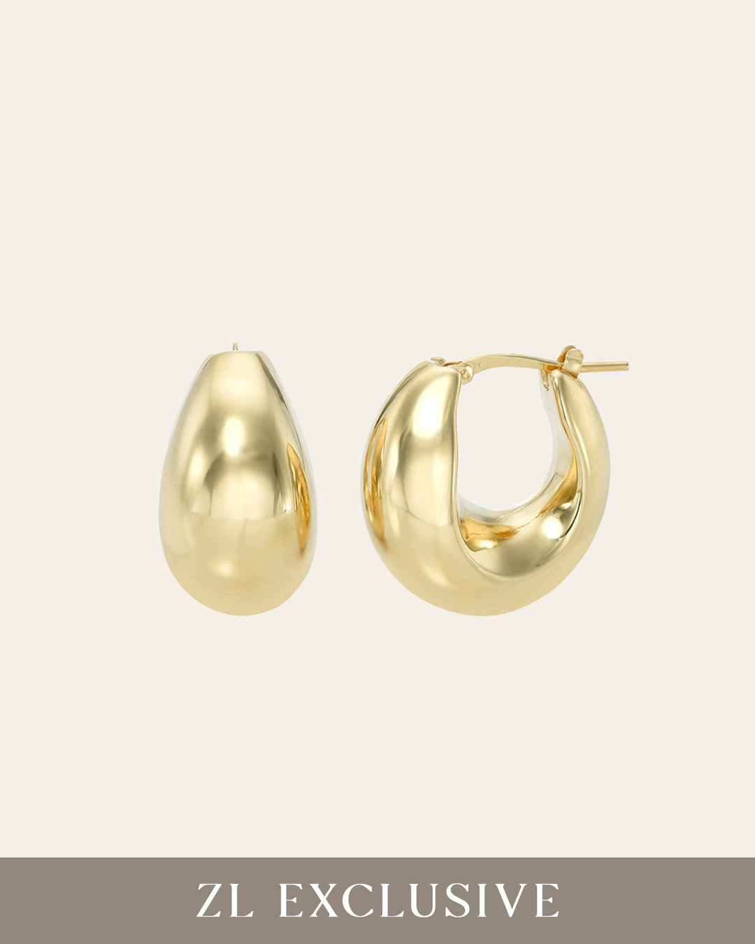 14k Gold Large Bubble Hoops – Zoe Lev Jewelry