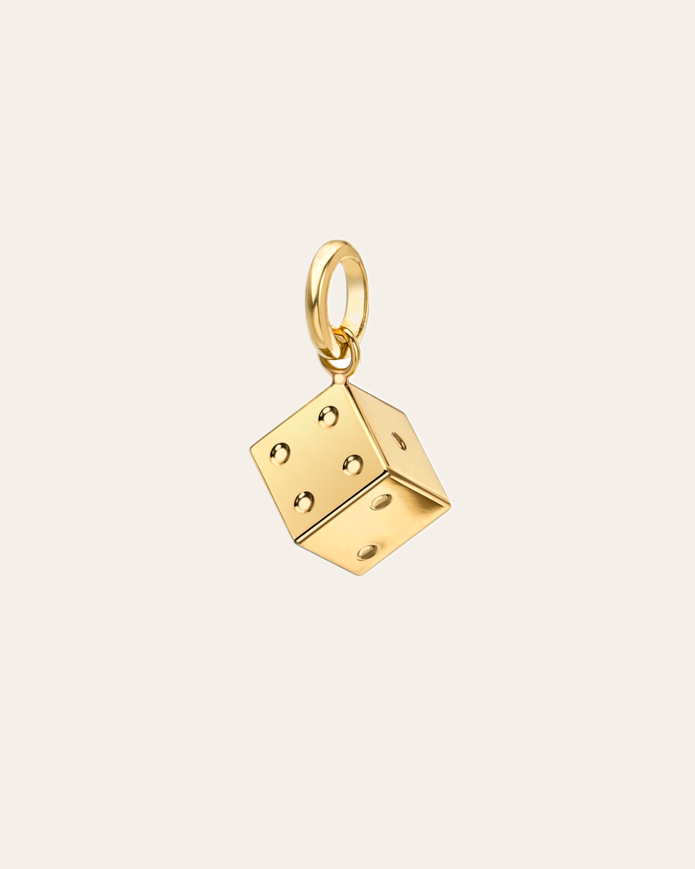 14k Gold Dice Pendant