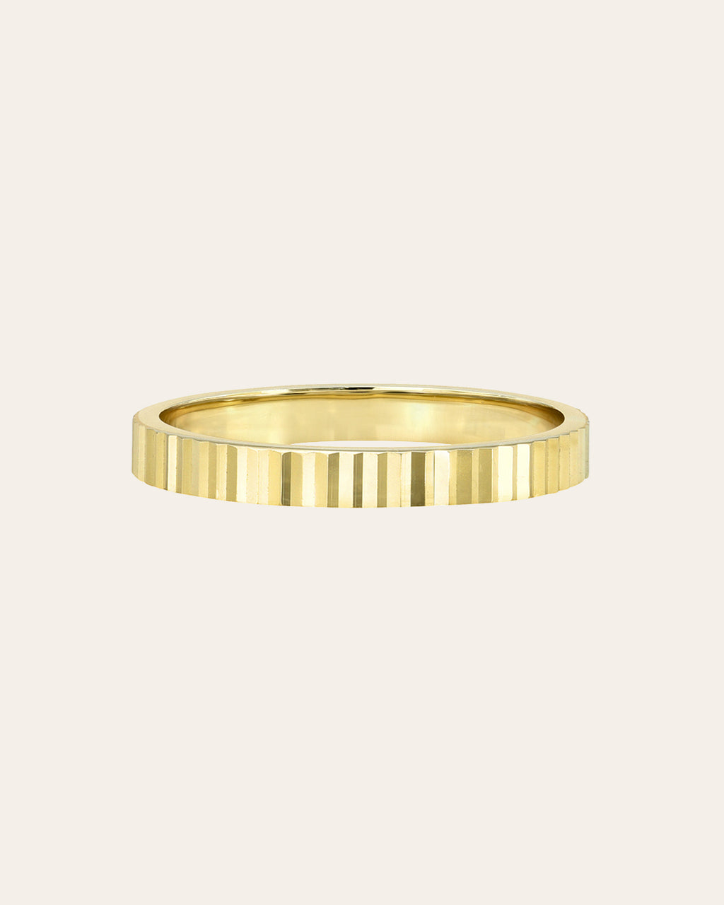 14k Gold Thin Notched Ring – Zoe Lev Jewelry