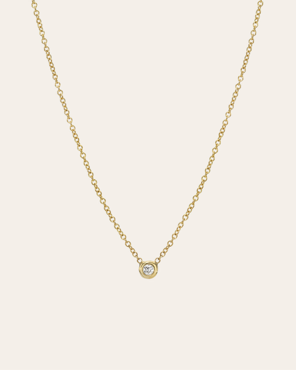 Mini Bezel Diamond Necklace – Zoe Lev Jewelry