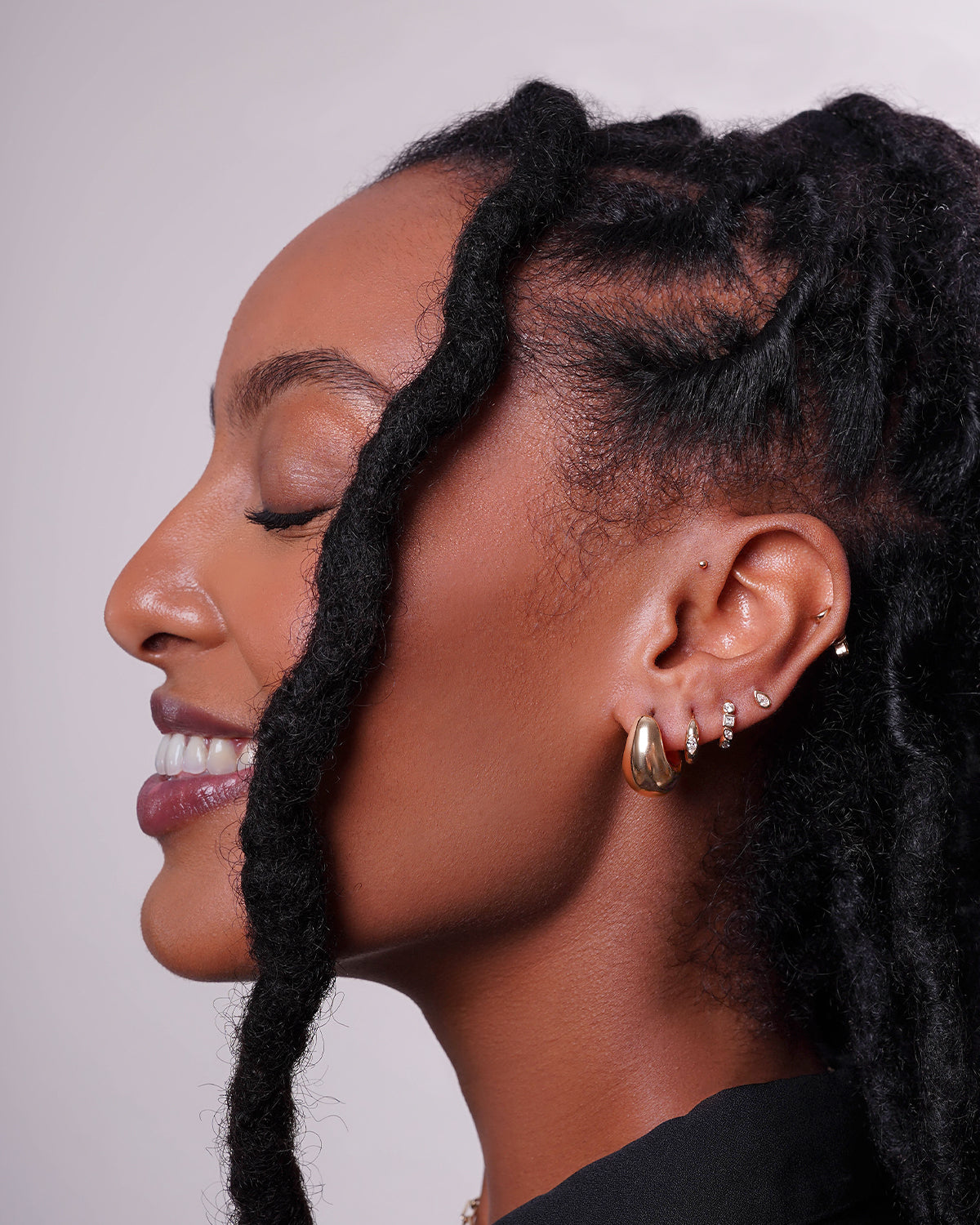 14k Gold Small Bubble Hoops - Zoe Lev Jewelry