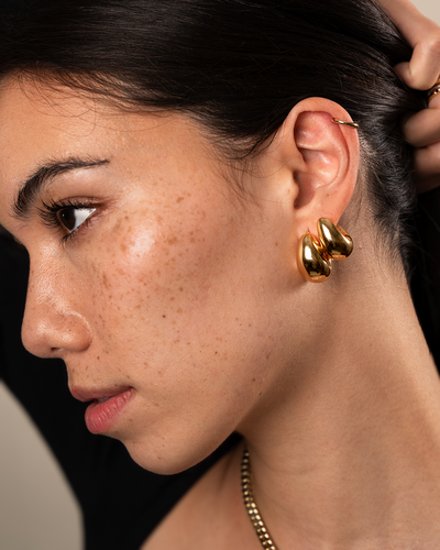 14k Gold Small Bubble Hoops Zoe Lev Jewelry