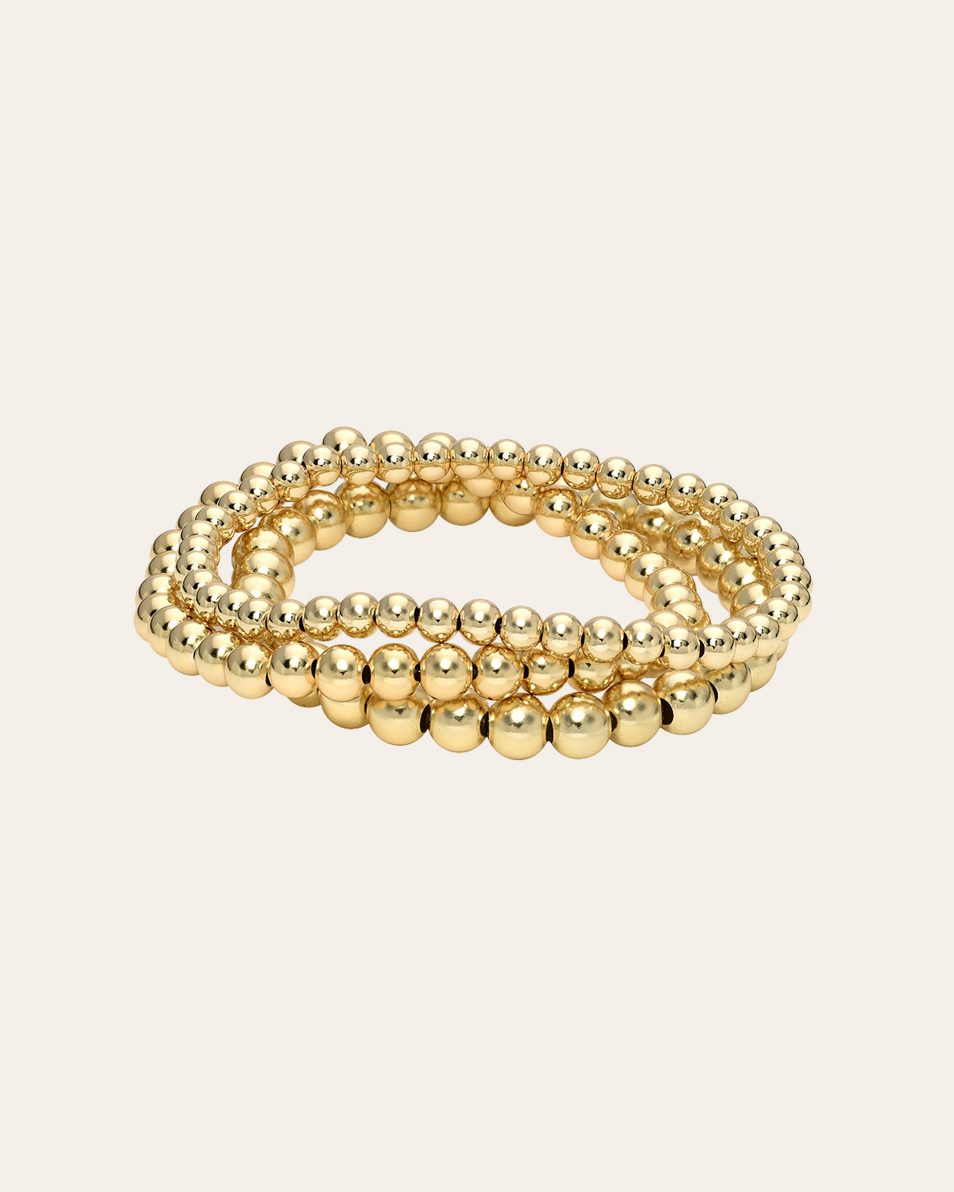 Gold Bead Bracelet Stack