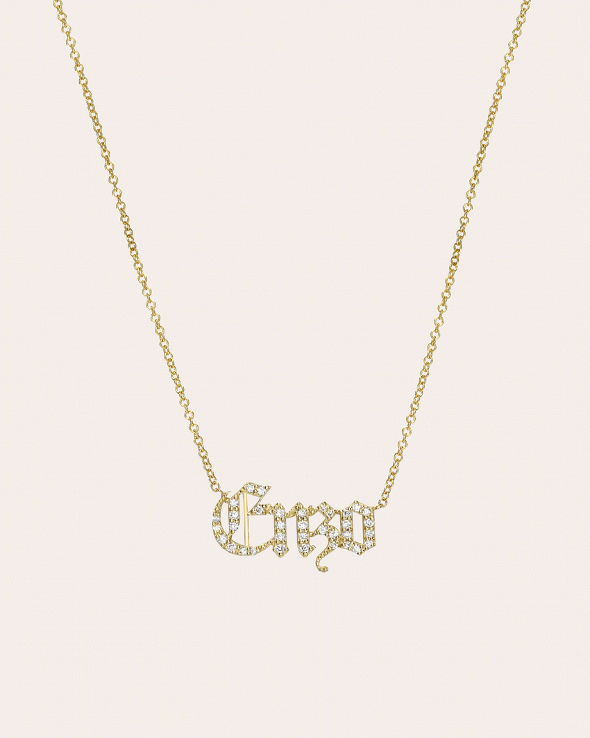 Diamond Name Necklace – Zoe Lev Jewelry