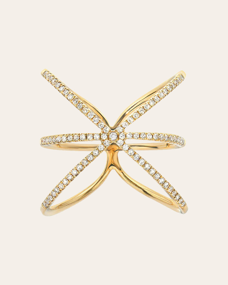 Diamond Cage Ring - Zoe Lev Jewelry
