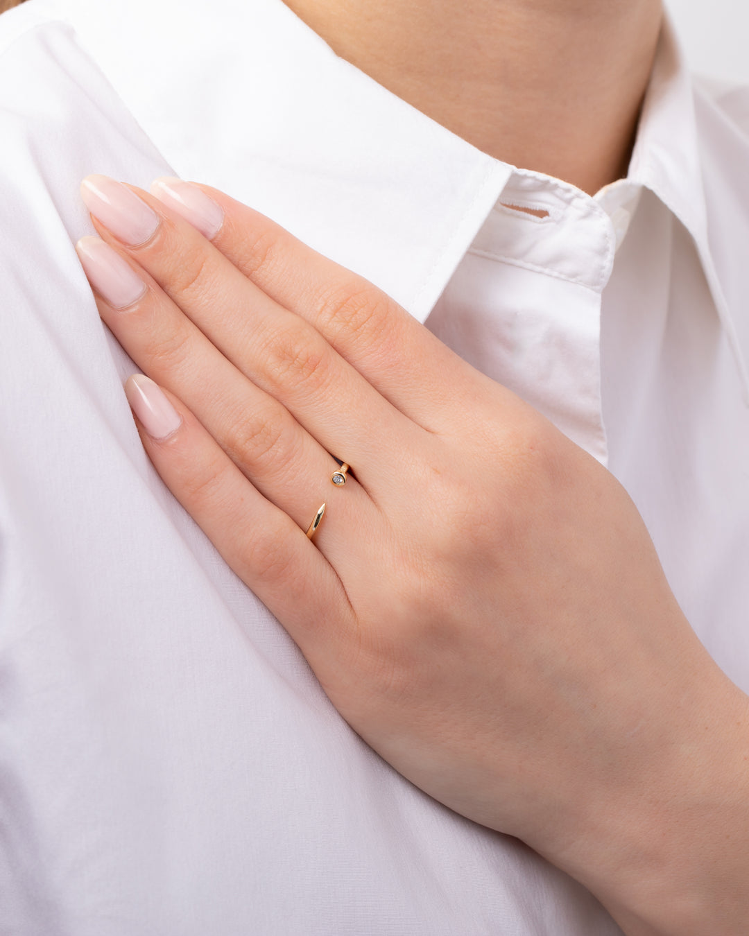 Diamond Nail Cuff Ring – Zoe Lev Jewelry