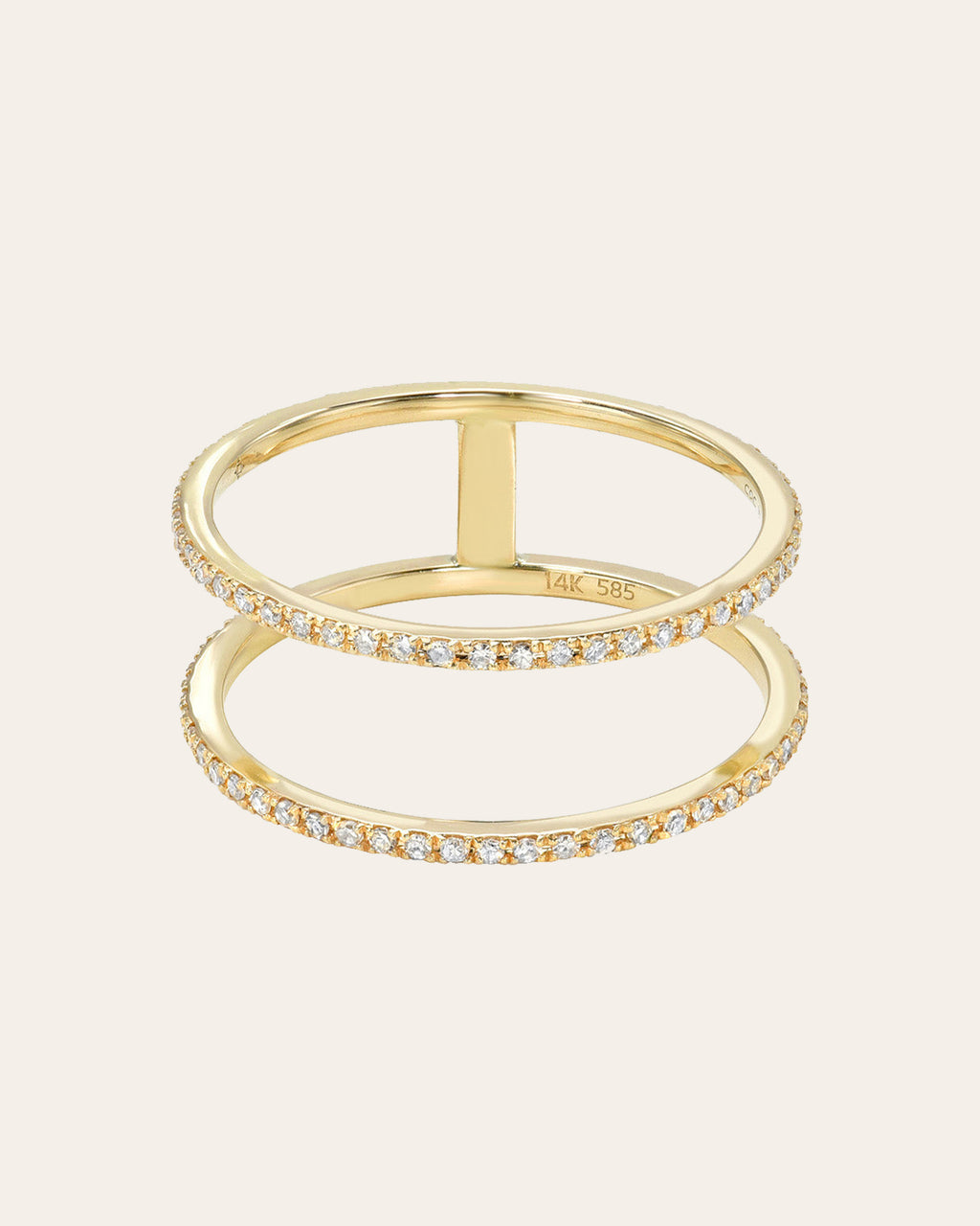 Double Diamond Eternity Ring – Zoe Lev Jewelry