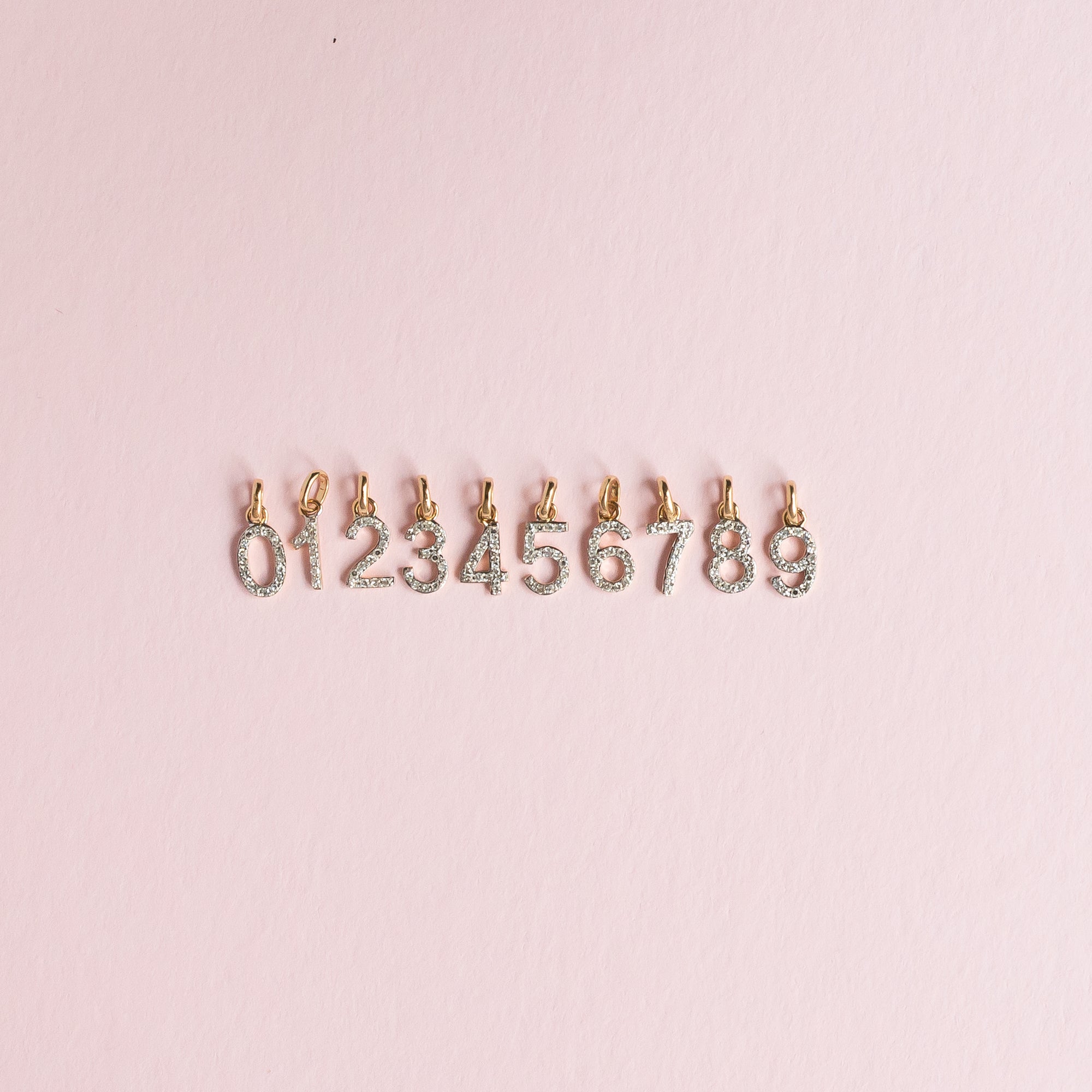 Diamond Number Pendant - Zoe Lev Jewelry